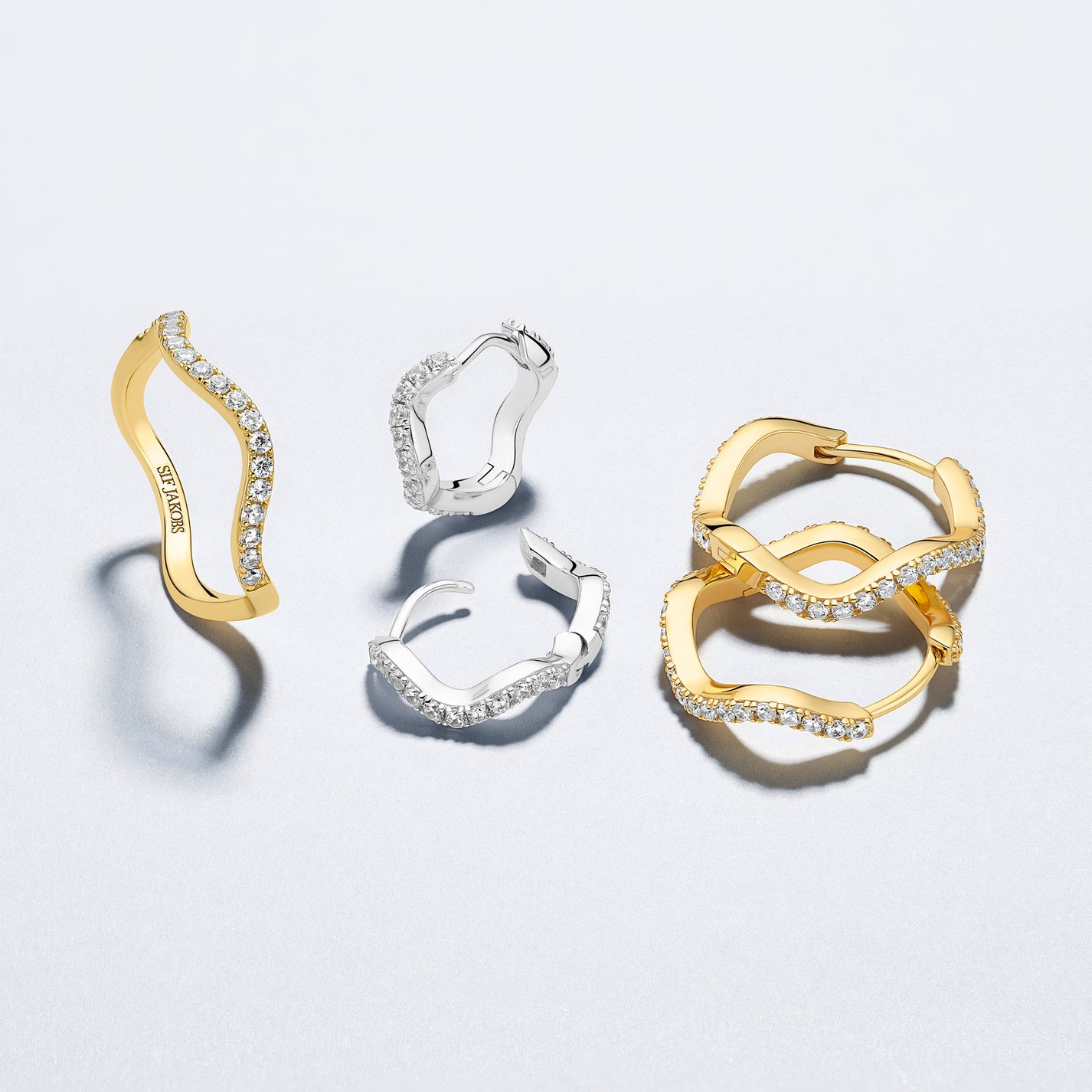 Ring Ellera Waves - Sterling Silver/18K Gold Plated | Sif Jakobs – Sif ...